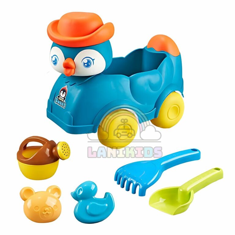 Xe Chim Cánh Cụt – Đồ Chơi Xúc Cát Cho Bé Kèm Bình Tưới & Khuôn Tạo Hình